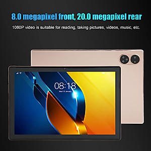 WEYI 10 inch Tablet Golden Kids Tablet 100240V for 11 MT6755 8 Cores 2.2GHz for Learning (US Plug)