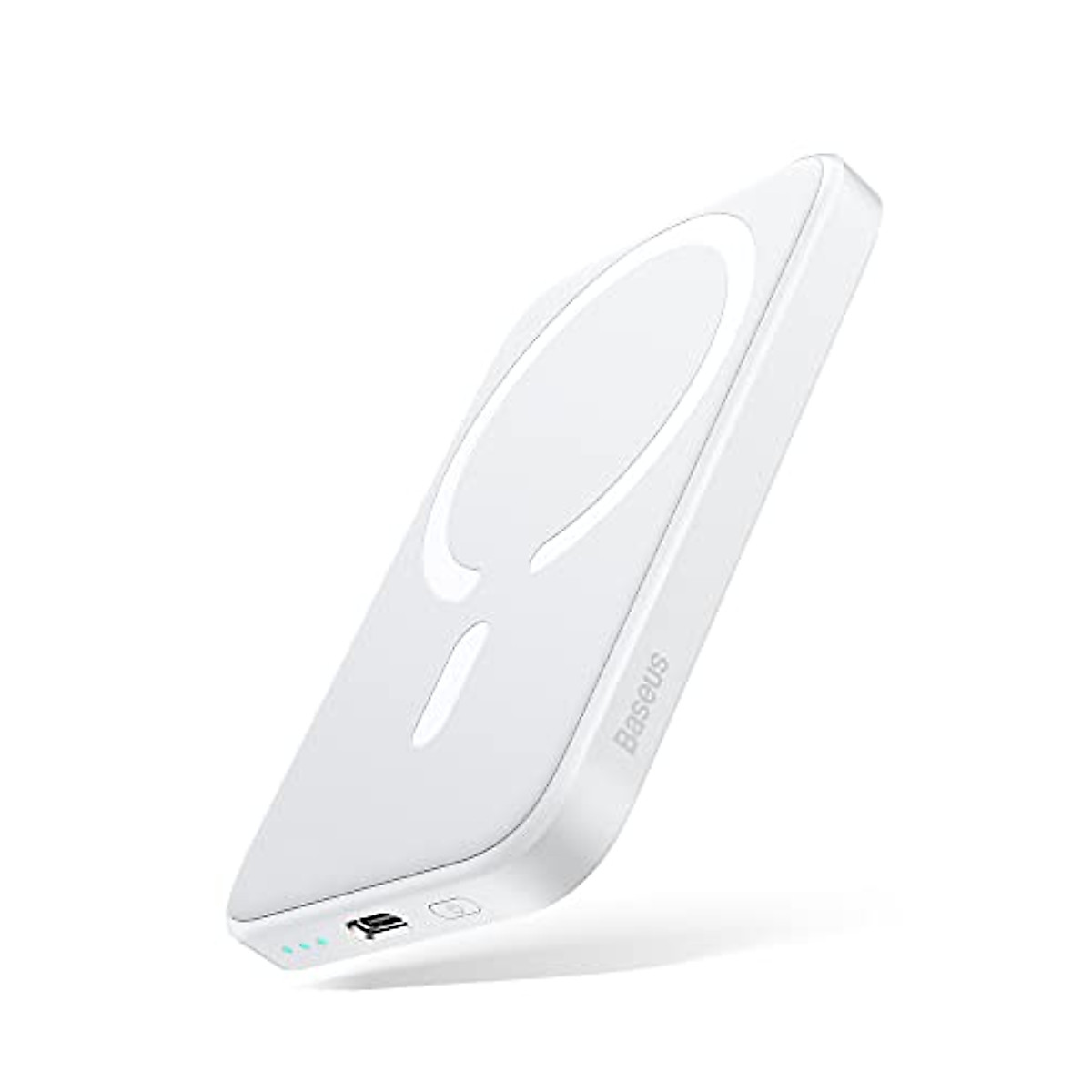Baseus Magnetic Power Bank Battery Pack 6000mAh Wireless Portable Charger PD 20W with USB-C Cable, for MagSafe, for iPhone 14/13/12 Series, White