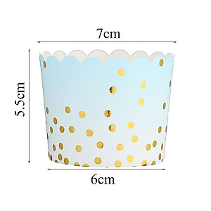 50 Pcs Colorful Greaseproof Paper Baking Cups Large 5 Oz Cupcake Paper Liners Disposable Muffin Cases Cupcake Holders Containers for Wedding Party Festival Graduation Party