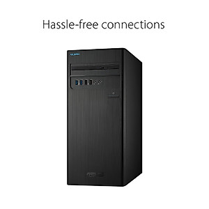 ASUS D340MC Desktop PC, Intel Core i5-8400, 8GB DDR4 RAM, 512GB PCIe SSD, Windows 10 Home, Black, D340MC-DH501