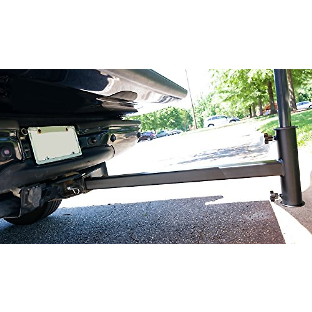 Camco Durable Hitch Mount Umbrella Holder- Sturdily Supports Large Patio and Outdoor Umbrellas on Your Hitch, Great For Traveling, Tailgating and Outdoor Events (51958)