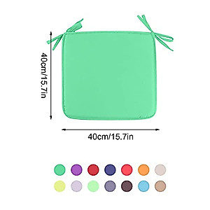 Square Strap Garden Chair Pads Seat Cushion for Outdoor Bistros Stool Patio Dining Room Kitchen Chair Cushions Set of 2 (Dark Gray, One Size)