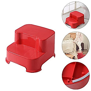 Stools 1pc Potty Training for Two Red Stool Bathroom Safety Toilet Non- Kitchen Anti-Slip Foot Stools Household Bedside Step Bedroom Steps Slip Step Stool