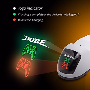 PS5 Controller Charger, Playstation 5 Dual Sense Charger Station with 5V 3A Power Adapter, Playstation 5 accessories