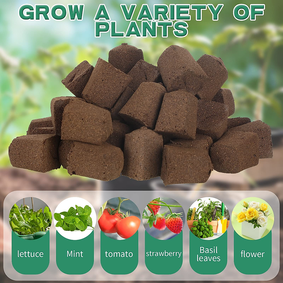 Amyhill Hydroponic Sponges Grow Starter Pods Organic Rooter Plugs Growth Sponge Starter Plugs for Plant Growing Cloning (200 Pieces)