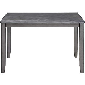New Classic Furniture Gia 5-Piece Dining Set with 1 Table and 4 Chairs, 48-Inch, Gray
