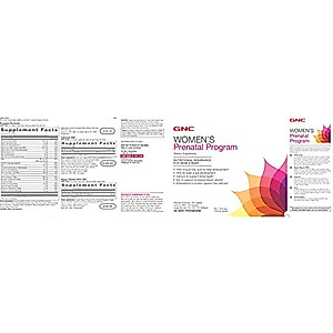 GNC Women's Prenatal Program | Daily Supplement System | Supports Healthy Development for Your Baby with Zinc & Iron for Fetal Needs | Targeted Prenatal and Pregnancy Essentials | 30 Packs