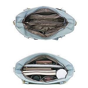 Purses And Wallets Set For Women Tote Satchel Handbags Large Hobo Bag Purse With Wallet 3PCS Skyblue