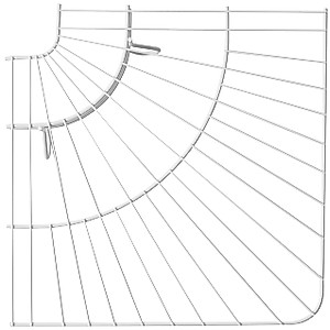 Rubbermaid Commercial Products FreeSlide Wire Shelving, 16-Inch, White, Closet organizer and Storage, Floating Corner Shelves/Clothes Rack for Laundry Room/Closet/Basement