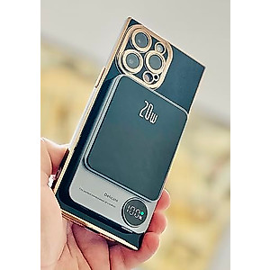 PowerStash Fast Charging Magnetic Power Bank Wireless Charging Type C Quick Charge Support and Lightning Cable Compatible port, LED Display Ultra Slim High Capacity Aluminum Body 5000mAh