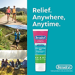 Benadryl Anti Itch Gel, Relief of Outdoor Itches Associated with Poison Ivy, Topical Analgesic, Cooling Relief, Diphenhydramine, 3.5 oz
