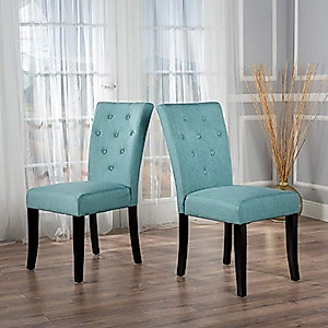 Christopher Knight Home Nyomi Fabric Dining Chair, Blue
