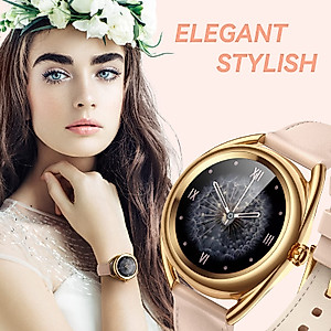 Parsonver Smart Watches for Women with Smaller-Sized Fashion Ladies Smartwatch for iPhone Android Phones,1.09'' Fitness Tracker, activity trackers, Heart Rate, Sleep Monitor, Calories, Pedometer, Gift