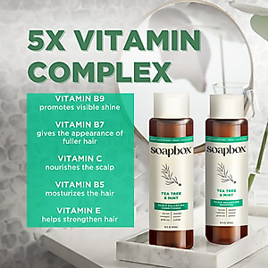 Soapbox Tea Tree Conditioner, Sulfate Free, Paraben Free, Silicone Free, Color Safe, and Vegan Hair Conditioner (33.8 Ounces)