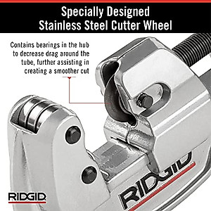 RIDGID 29963 Model 35S 1/4" to 1-3/8" Stainless Steel Tubing Cutter with X-CEL Knob, Silver