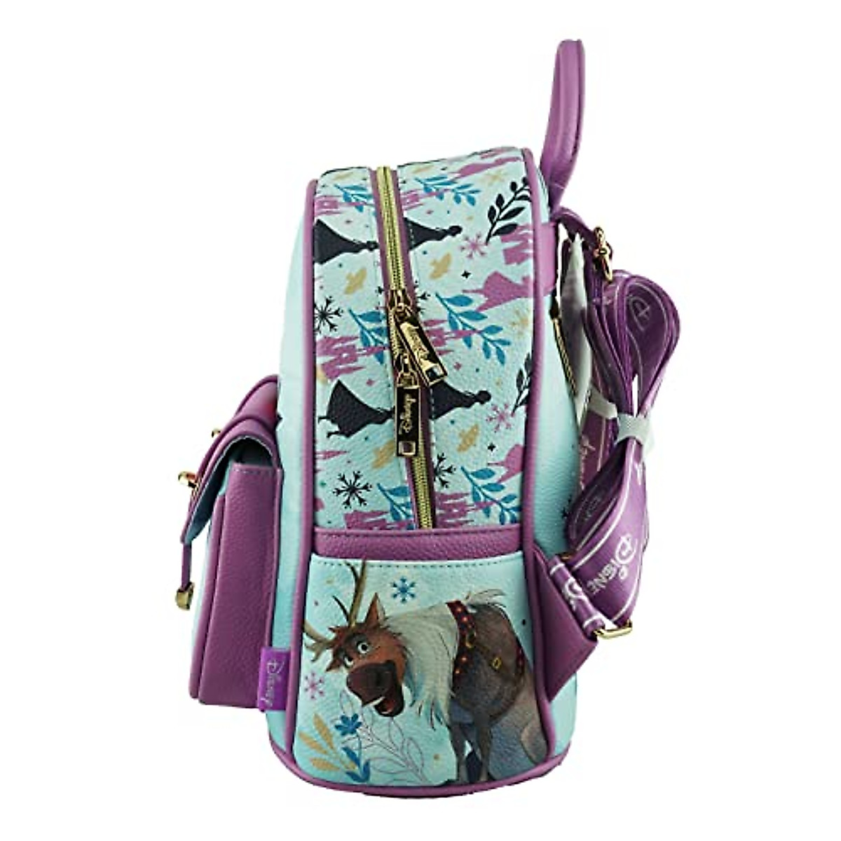 Wondapop Disney Frozen Elsa and Anna 11" Vegan Leather Fashion Mini Backpack