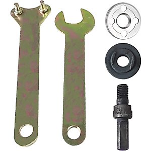 Hyamass 5 in 1 Electric Drill Conversion Angle Grinder Adapter Connecting Rod Kit with Wrench Variable Shaft Coupler Converter Tool,10mm Arbor Mandrel Adapter,Adapter Set for Most Small Angle Grinder