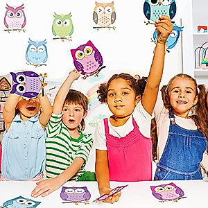 Colorful Owl Cut-Outs for Classroom & Party Decor | 45 Pieces