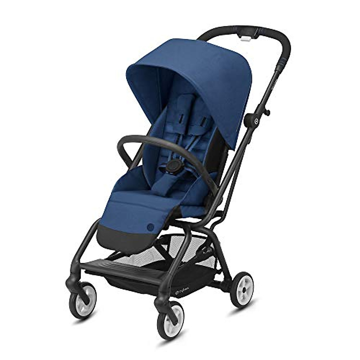 CYBEX Eezy S Twist 2 Stroller, 360° Rotating Seat, Parent Facing or Forward Facing, One-Hand Recline, Compact Fold, Lightweight Travel Stroller, Stroller for Infants 6 Months+, Navy Blue