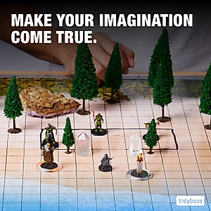 TIDYBOSS DND Accessories Miniatures Acrylic Condition Rings | 96 PCS Status Effects Markers | 24 Conditions for Dungeon and Dragons with Storage Box