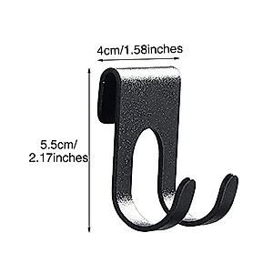 Razor Holder for Shower, 4pcs Razor Holder Shaver Hook Hanger Stand, Self Adhesive Razor Hanger Hooks, Bathroom Kitchen Organizer for Hanging Towel(Black)