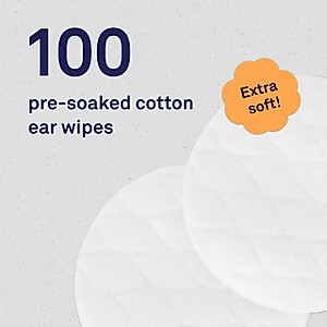 Petpost | Cat Ear Cleaner Wipes - Ultra Soft Cotton Pads in Coconut Oil Solution - Treatment for Removing Cat Ear Dirt & Wax 100 ct.