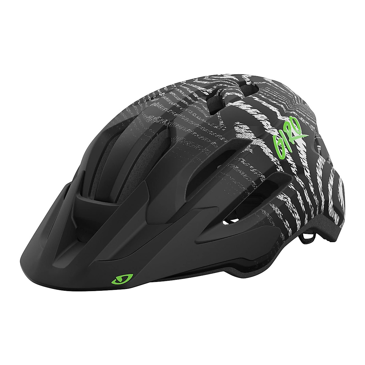 Giro Fixture II MIPS Mountain Bike Helmet for Men, Women, Kids, and Adults – Matte Black/White Ripple, Universal Youth (50-57cm)