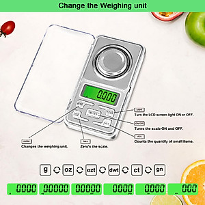 GRAM PRES Digital Milligram Scale 50/0.001 Gram Accuracy,Small Jewellery Coin Powder Pocket Scale Digital Gram and Oz,Digital Gram Scale with Lcd for Medicine, Gold, Gem, Reloading