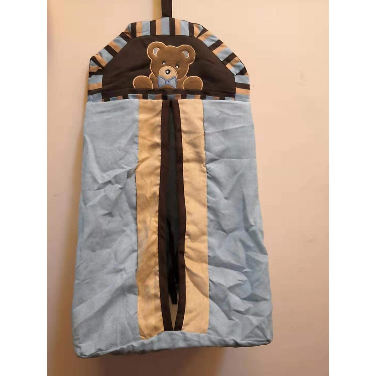 CribMATE Brown Blue Teddy Bear Nursery Crib Bedding Set Star Moon Themed Baby Boy Cot Set