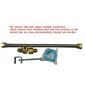 Americangaslos 18"-24" Burner Pan for Gas Fireplace Gas Fireplace Burner Gas fire pits Gas Logs Propane Burner (18 Inch Two Pipe)