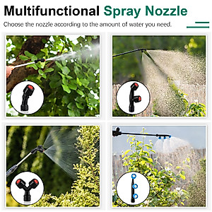9 Pieces Spray Nozzle Tips Multifunctional Spray Combination Adjustable Sprayer Nozzles Replacement Garden Sprayer Part Pump Sprayer Nozzle for Replacing Backpack Farm Water Pump Orchard Garden Nozzle