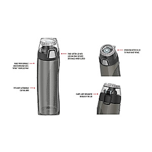 Thermos Tritan Hydration Bottle with Meter, 24-Ounce, Smoke (HP4100SMTRI6)