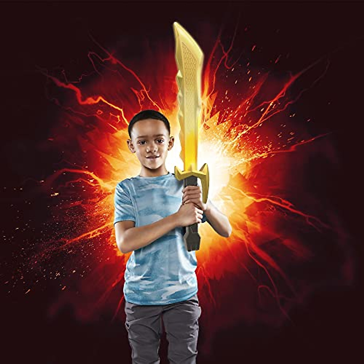 Power Rangers Dino Fury Megafury Saber, Toy Sword with Motion-Activated Light and Sound FX, Superhero Toys, Interactive Toys for 5 Year Old Boys and Girls and Up