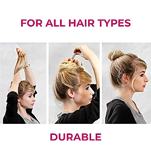 Hawwwy Spiral Spin Pins - 4 Pack Premium Brown Spin Pins | Easy & Fast Non-Scratch Alloy Bun Maker Hair Pins for Buns Women Kids | Messy Bun Bobby Pins Brown Hair Accessories