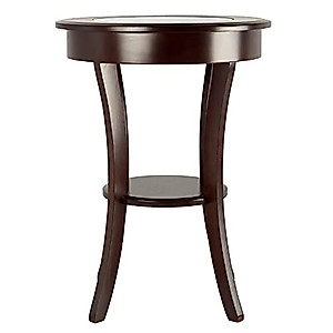 Winsome Cassie Accent Table, Cappuccino 20 inches