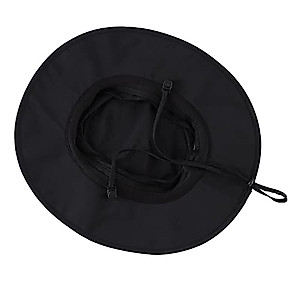 Home Prefer UPF50+ Mens Sun Hat Wide Brim Fishing Hat UV Protection Hat Portable Gardening Bucket Hat Black