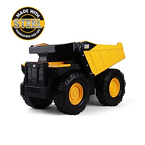 CAT Construction Toys CAT Construction 20" Mighty Steel Dump Truck - Sturdy Steel & Plastic Construction - Real Working Dump Bin - Ideal Gift for 3+ Yr Olds - Lifetime Warranty Included