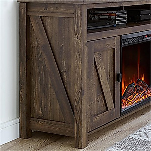 Ameriwood Home Farmington Electric Fireplace TV Console for TVs up to 60", Rustic