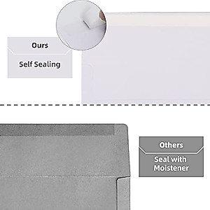 36-Pack White 5x7 Envelopes Self Seal A7 Envelopes, Mailing Envelopes, 5x7 Envelopes for Invitations, White Envelopes for 5x7 Cards, Letters, Photos, Thank You Cards, Wedding
