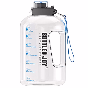 Student 1 Gallon Large Capacity Water Bottle with Time Marker, Reusable, Motivational, Leak-proof, BPA Free Sports Water Jug for Fitness, Gym, Running, Office, Home, Outdoor Sports, Cycling, Camping