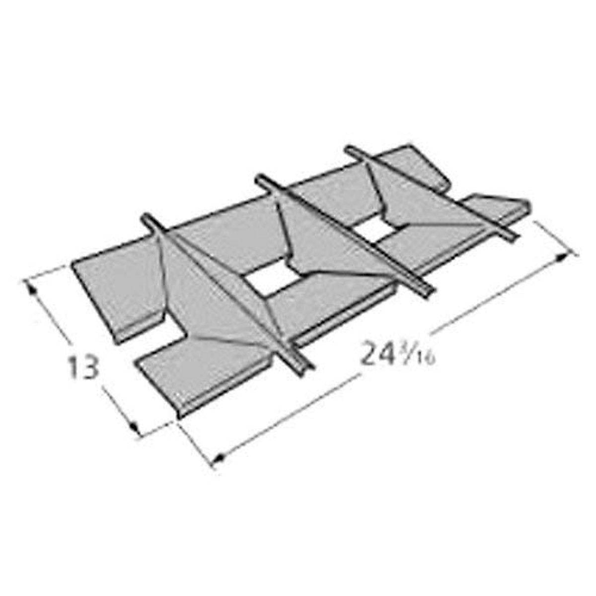 Porcelain-Coated Steel Heat Plate for Fiesta and Kenmore Grills