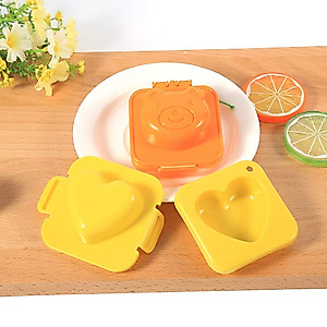 Boiled Egg Mold, 6PCS Cartoon Cute Boil Egg Mold/Fish Car Heart Shape Egg Sushi Rice Mold Mould/Decorating Fondant Cake Tool, Rice Mold Kids Hard Boiled Egg Shaper