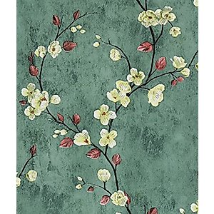 Peel and Stick Wallpaper Floral Contact Paper Floral Wallpaper Removable Wallpaper Waterproof Wallpaper Vinyl Roll for Wall Furniture Cabinet 118"x17.7"