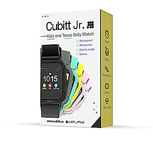 Cubitt Jr Smart Watch Fitness Tracker for Kids and Teens, with 24h Body Temperature, Games, Step Counter, Sleep Monitor, Heart Rate Monitor, Activity Tracker, 1.4" Touch Screen, Waterproof