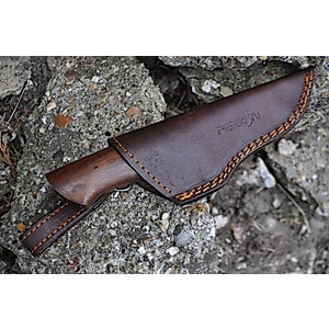 Perkin Knives- Custom Handmade Damascus Hunting Knife - Beautiful Camping Knife