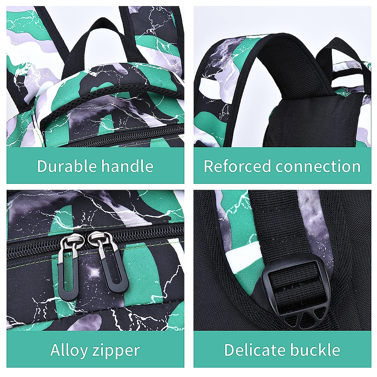 Yvechus School Backpack Casual Daypack Travel Outdoor Camouflage Backpack Christmas Presents for Boys and Girls (AY Camo Green)