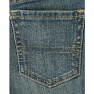 The Children's Place boys Stretch Straight Leg Jeans, Aged Indigo Single, 14 Slim US
