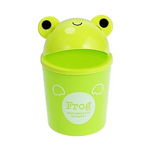 TOYMYTOY Desktop Trash Can Mini Waste Bin Garbage Organizer Cute Table Trash Can (Green C065H)