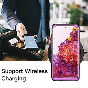 Asuwish Phone Case for LG V60 ThinQ V60ThinQ 5G G9 Thin Q Cover Hybrid Rugged Shockproof Hard Drop Proof Full Body Protective Heavy Duty Mobile Cell Accessories LGV60 V 60 60ThinQ 60V Women Purple