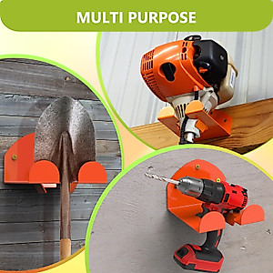 Fixirons Garage Organizer Grass Trimmer Rack Heavy Duty Weed Eater Hanger Trimmer Hanger Garden Power Tool Hanger for Grass Trimmer, Hedge Trimmer, Garage Trimmer Garden Tools